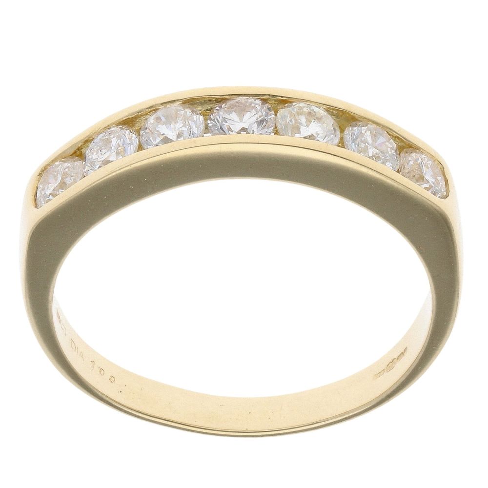 18ct Yellow Gold 1.00ct Diamond Eternity Ring RAMS211600594101 ...