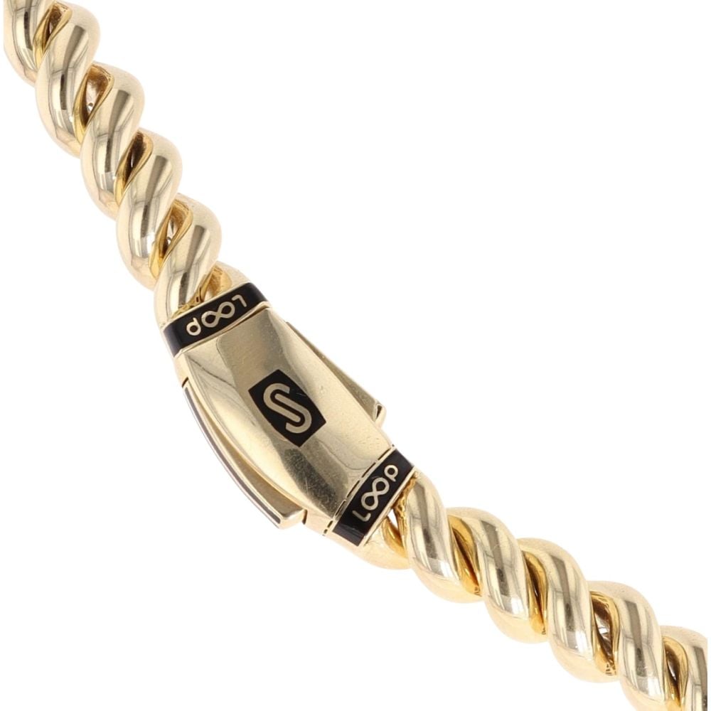 14ct Yellow Gold Monaco Loop Plain Lock Chain 18" RAMS3830003165 ...