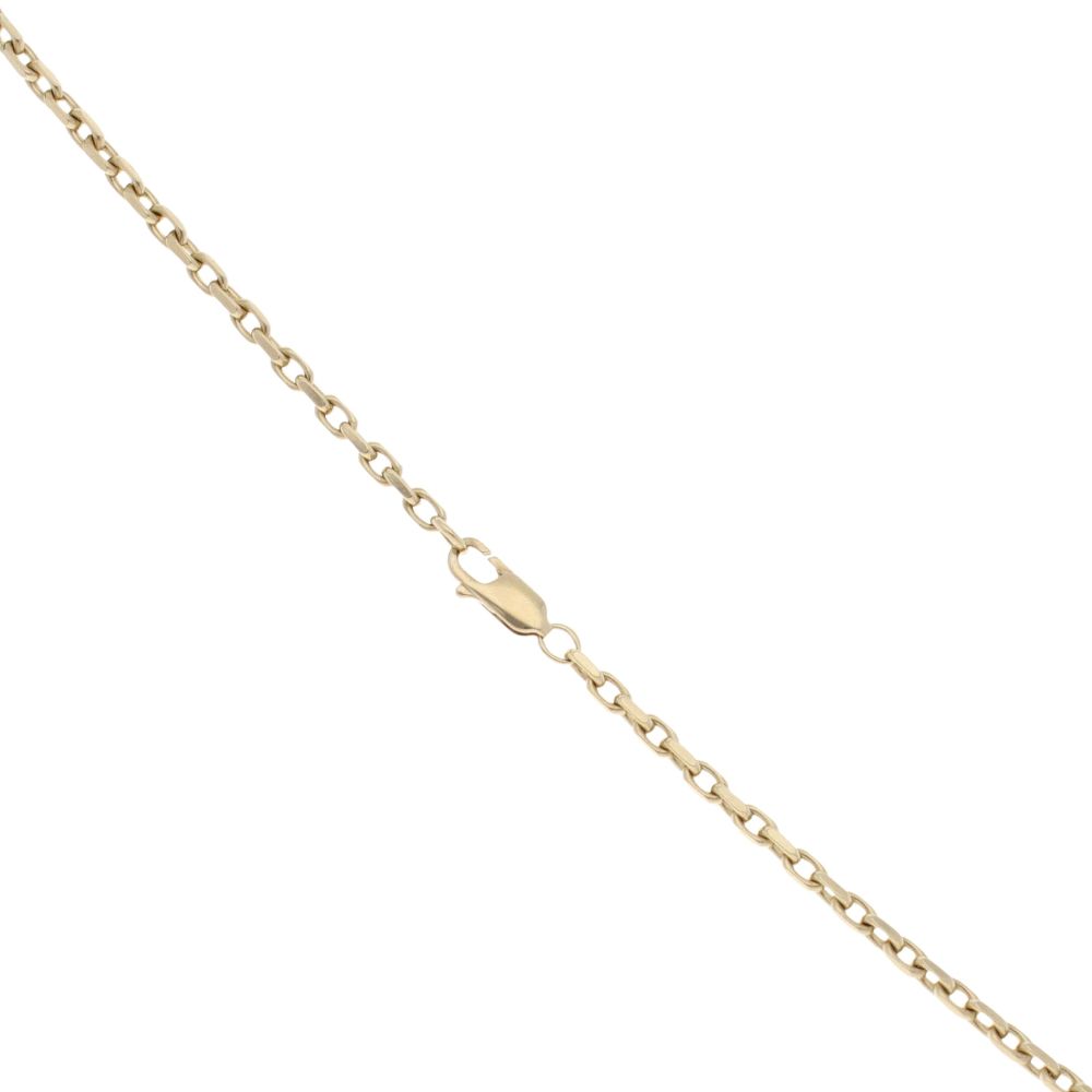 9ct Yellow Gold Square Belcher Chain 18" | Ramsdens Jewellery