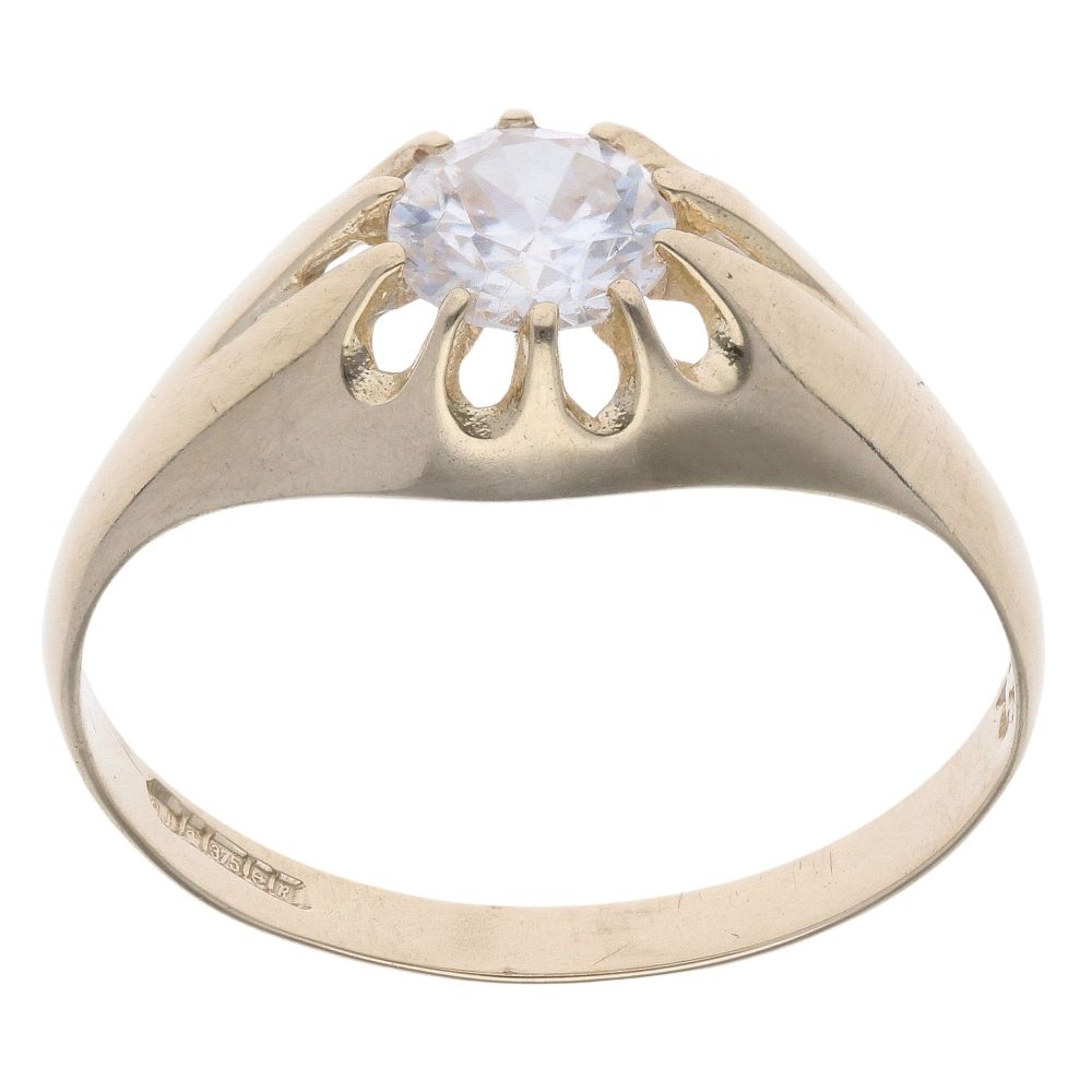 9ct Yellow Gold Cubic Zirconia Signet Ring RAMS749339981013 | Ramsdens ...