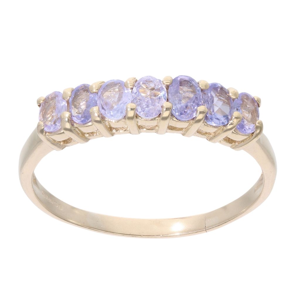 9ct Yellow Gold Tanzanite Seven Stone Ring | Ramsdens Jewellery