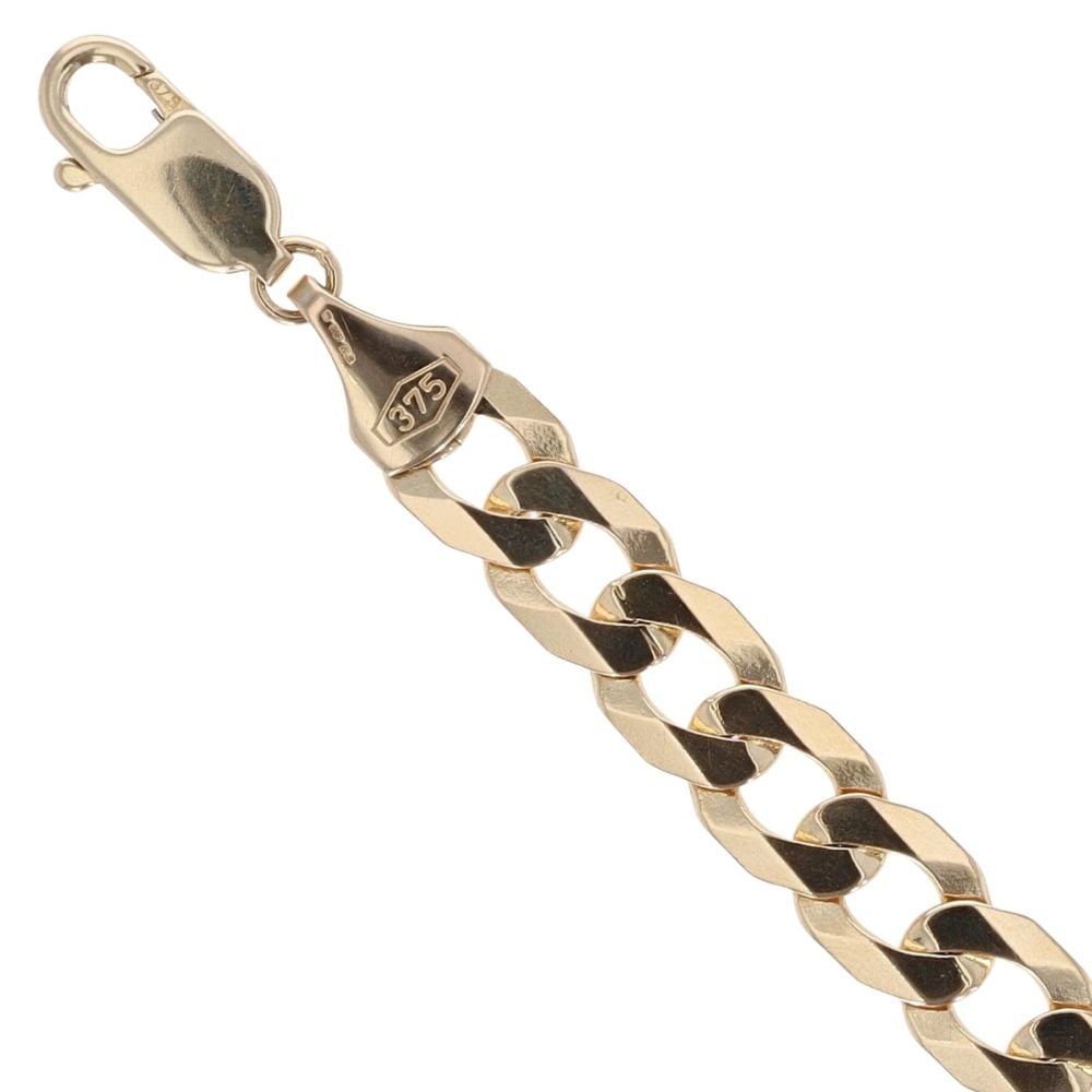 9ct Yellow Gold Curb Bracelet 8.5" RAMS898379399005 | Ramsdens Jewellery