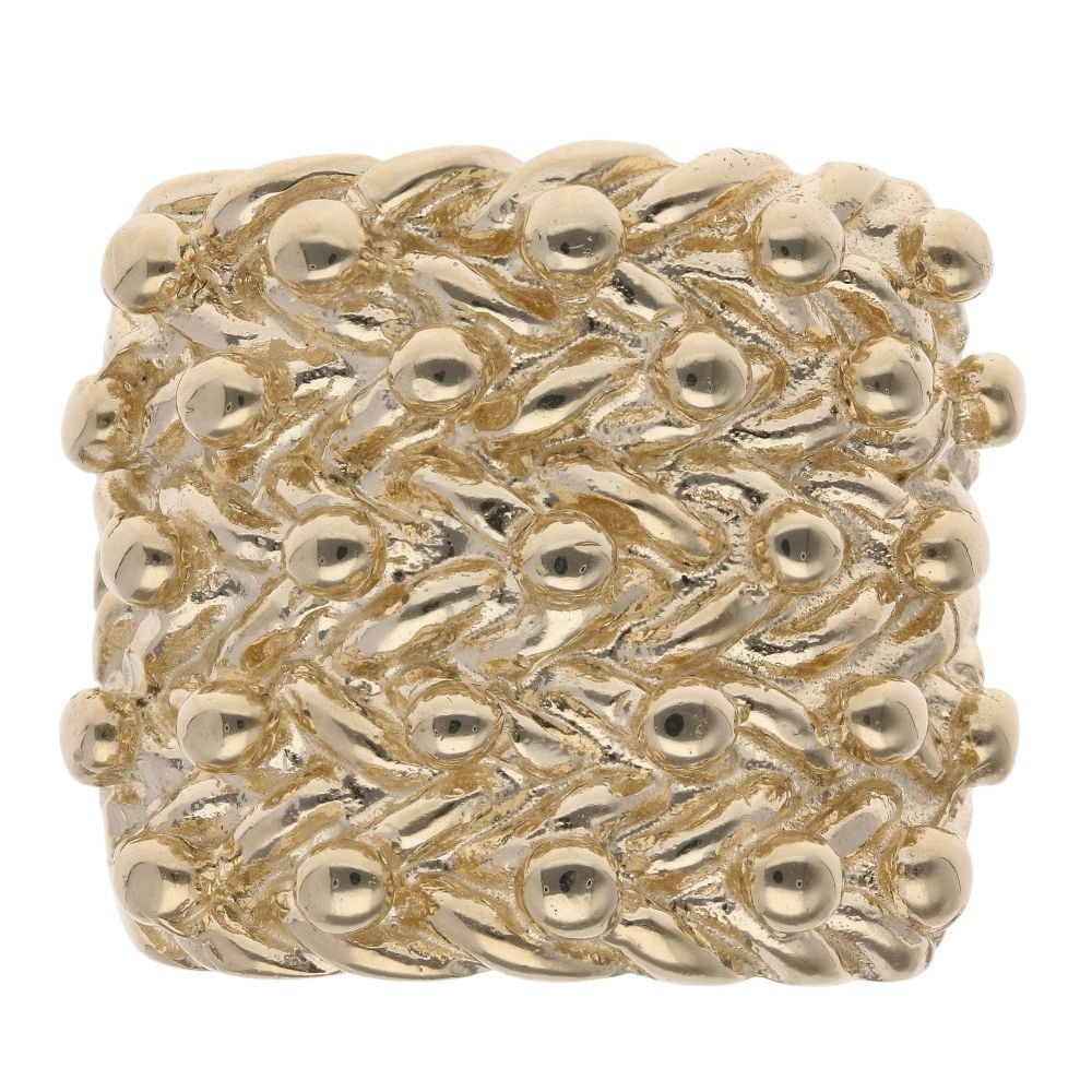 9ct Yellow Gold Five Row Keeper Ring RAMS655355507006 | Ramsdens Jewellery