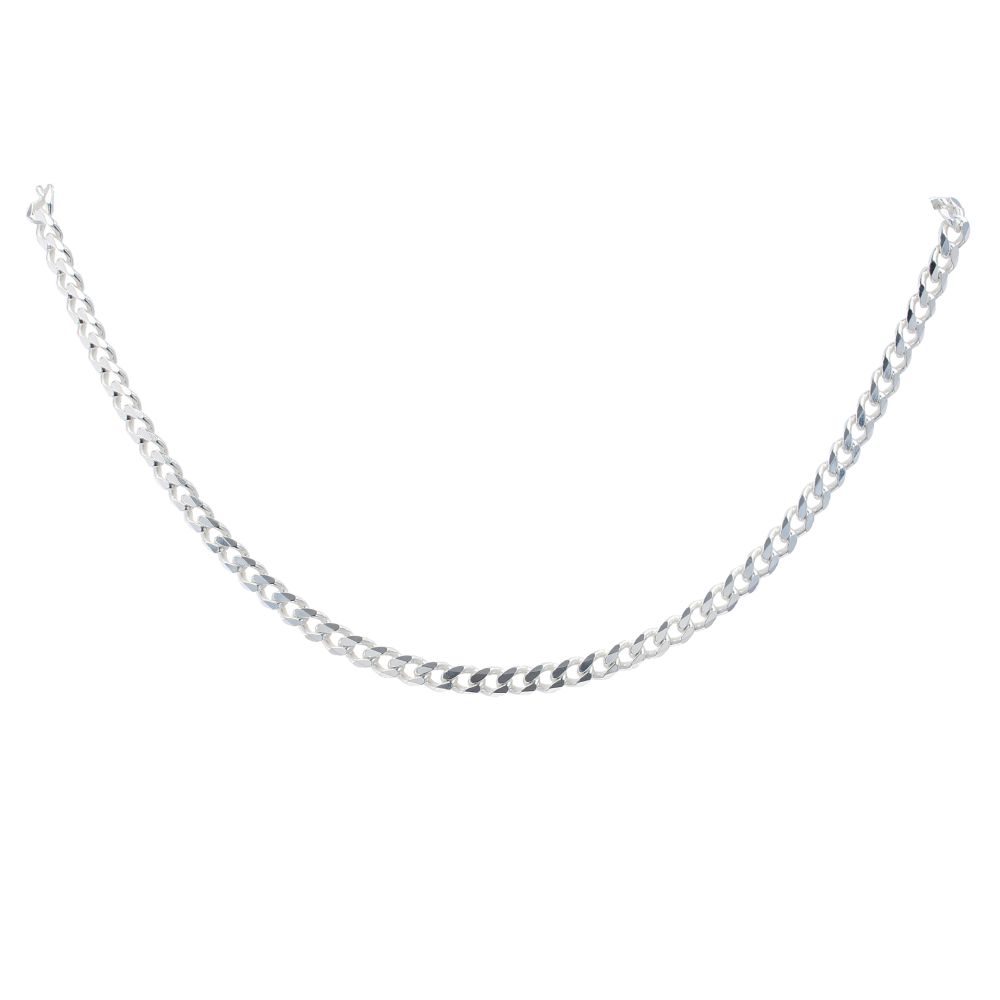 Silver Curb 22" Chain by Icesia RAMS9610001511 | Ramsdens Jewellery