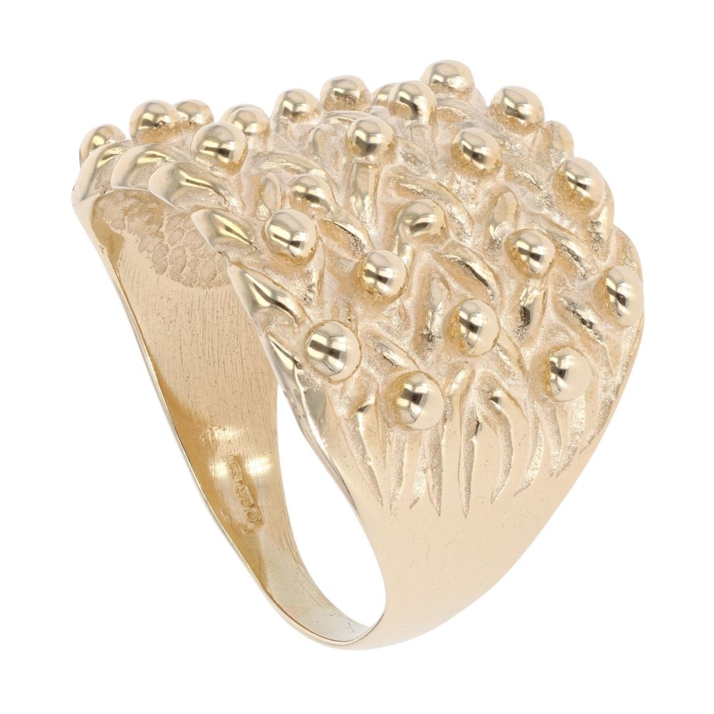 9ct Yellow Gold Five Row Keeper Ring RAMS4440001522 | Ramsdens Jewellery