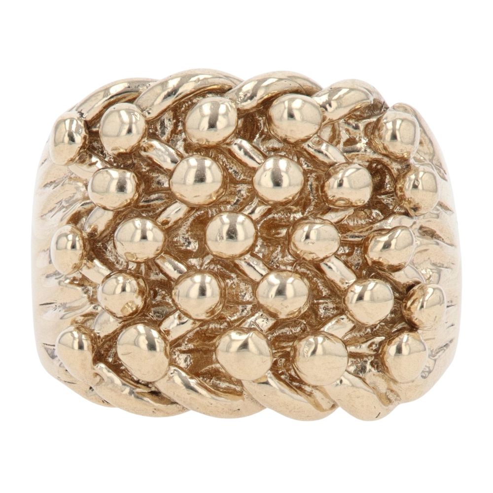 9ct Yellow Gold Five Row Keeper Ring RAMS993352652009 | Ramsdens Jewellery