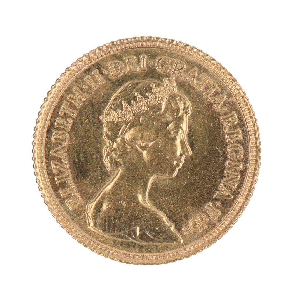 1982 Elizabeth II Half Sovereign Coin RAMS964376869001 | Ramsdens Jewellery