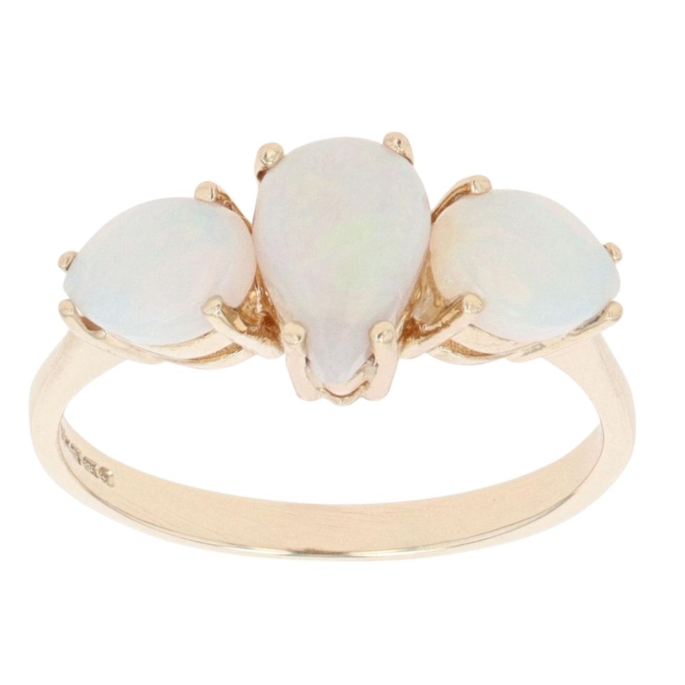9ct Yellow Gold Three Stone Opal Ring RAMS997349364003 | Ramsdens Jewellery