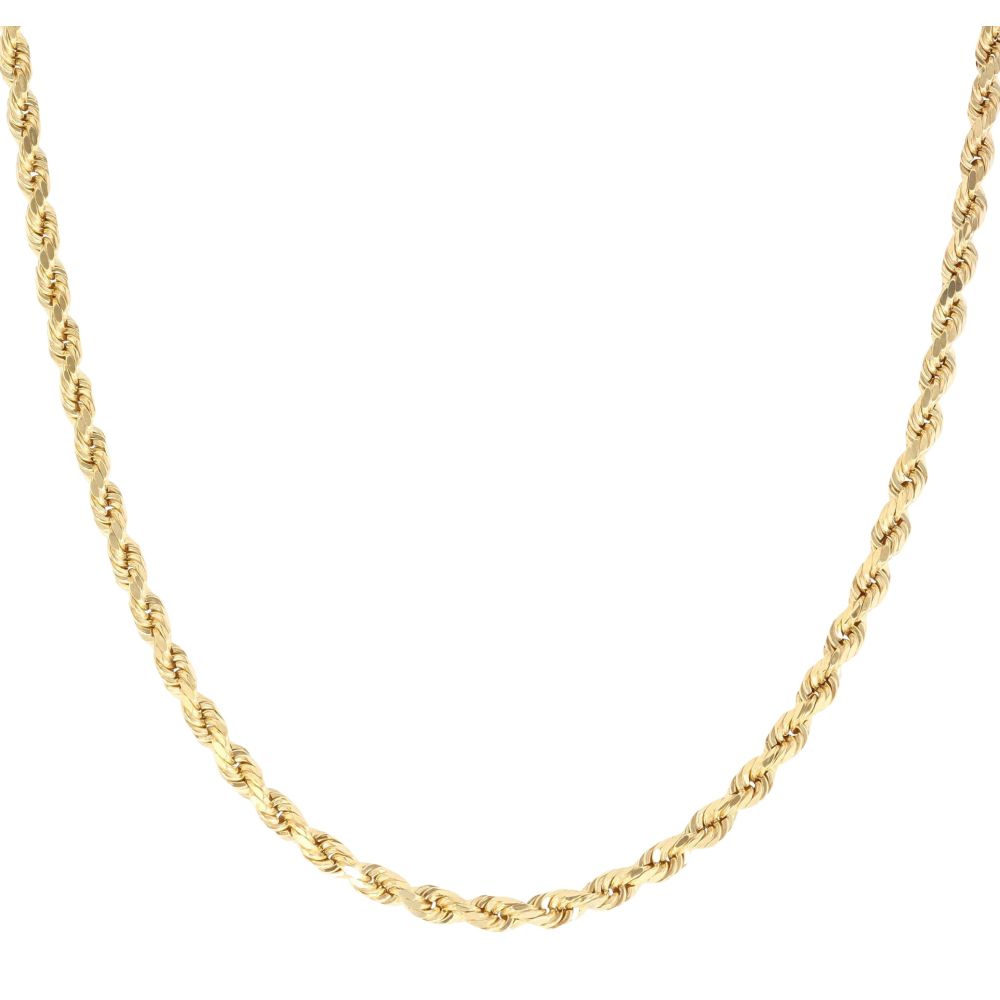 9ct Yellow Gold Rope Chain 24" RAMS3380000207 | Ramsdens Jewellery