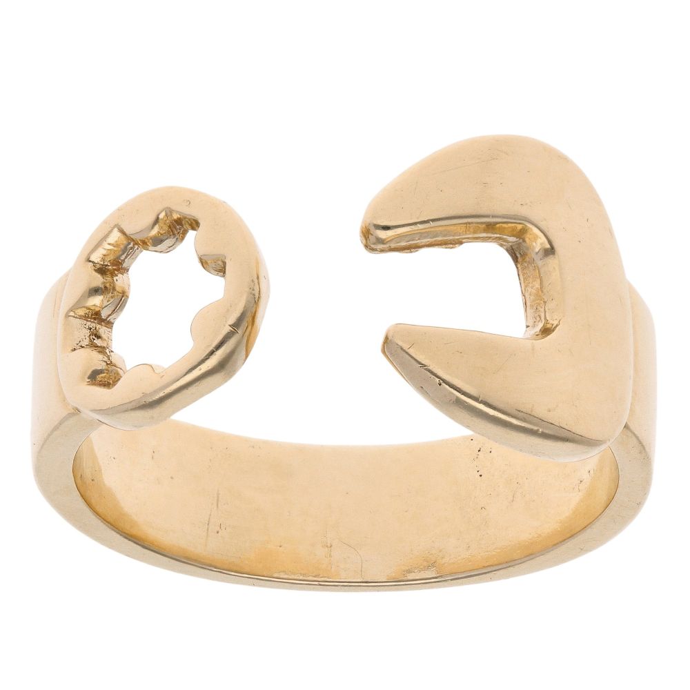 9ct Yellow Gold Spanner Signet Ring RAMS200800369801 | Ramsdens Jewellery