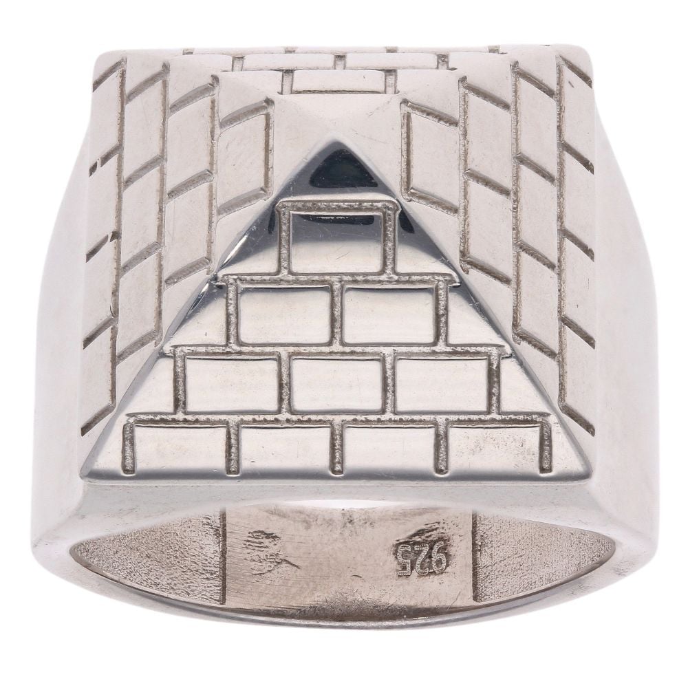 Silver Pyramid Ring By Icesia RAMS5780000085 | Ramsdens Jewellery
