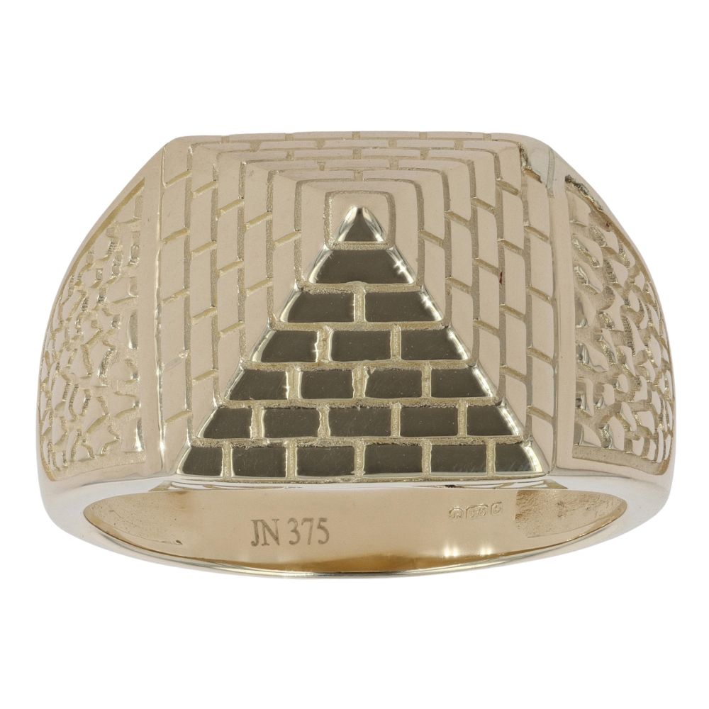 9ct Yellow Gold Pyramid Ring RAMS8640000573 | Ramsdens Jewellery