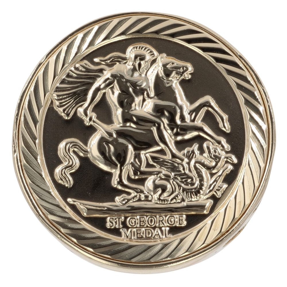 9ct Yellow Gold St George Coin Ring RAMS837353024007 | Ramsdens Jewellery