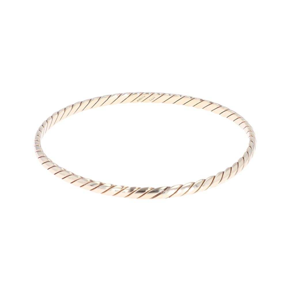 9ct Yellow Gold Patterned Bangle RAMS713328576008 | Ramsdens Jewellery