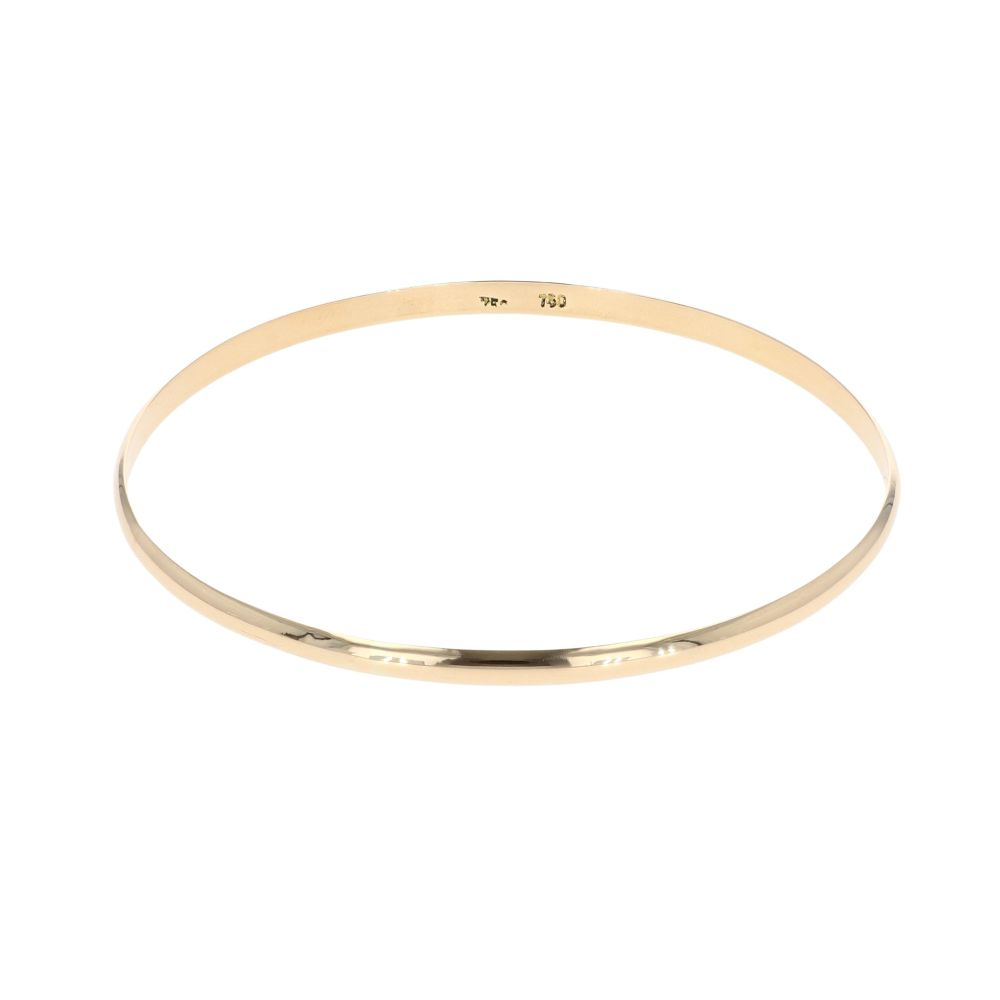 18ct Yellow Gold Plain Bangle RAMS161312184010 | Ramsdens Jewellery