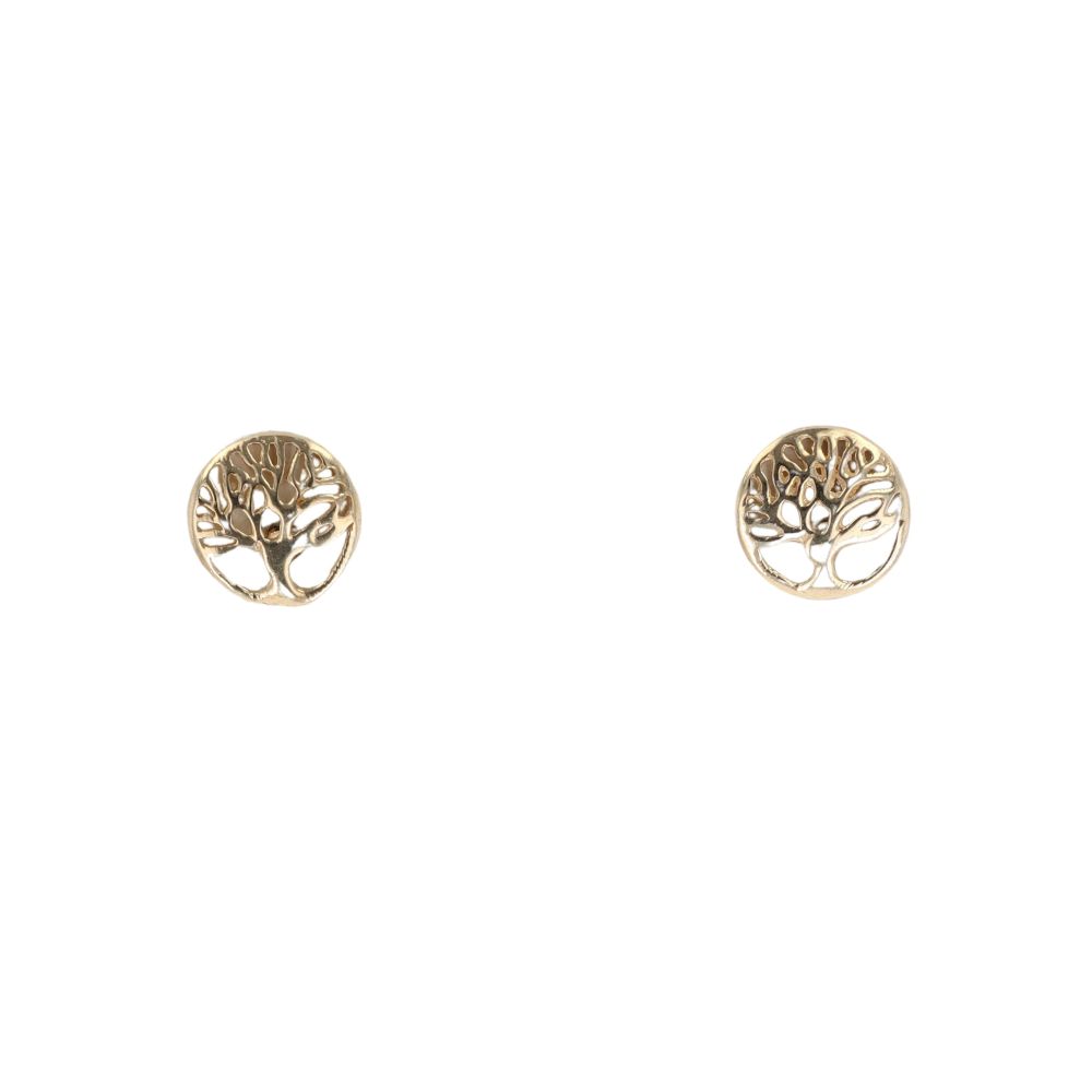 9ct Yellow Gold Tree Of Life Stud Earrings RAMS3650000017 | Ramsdens ...