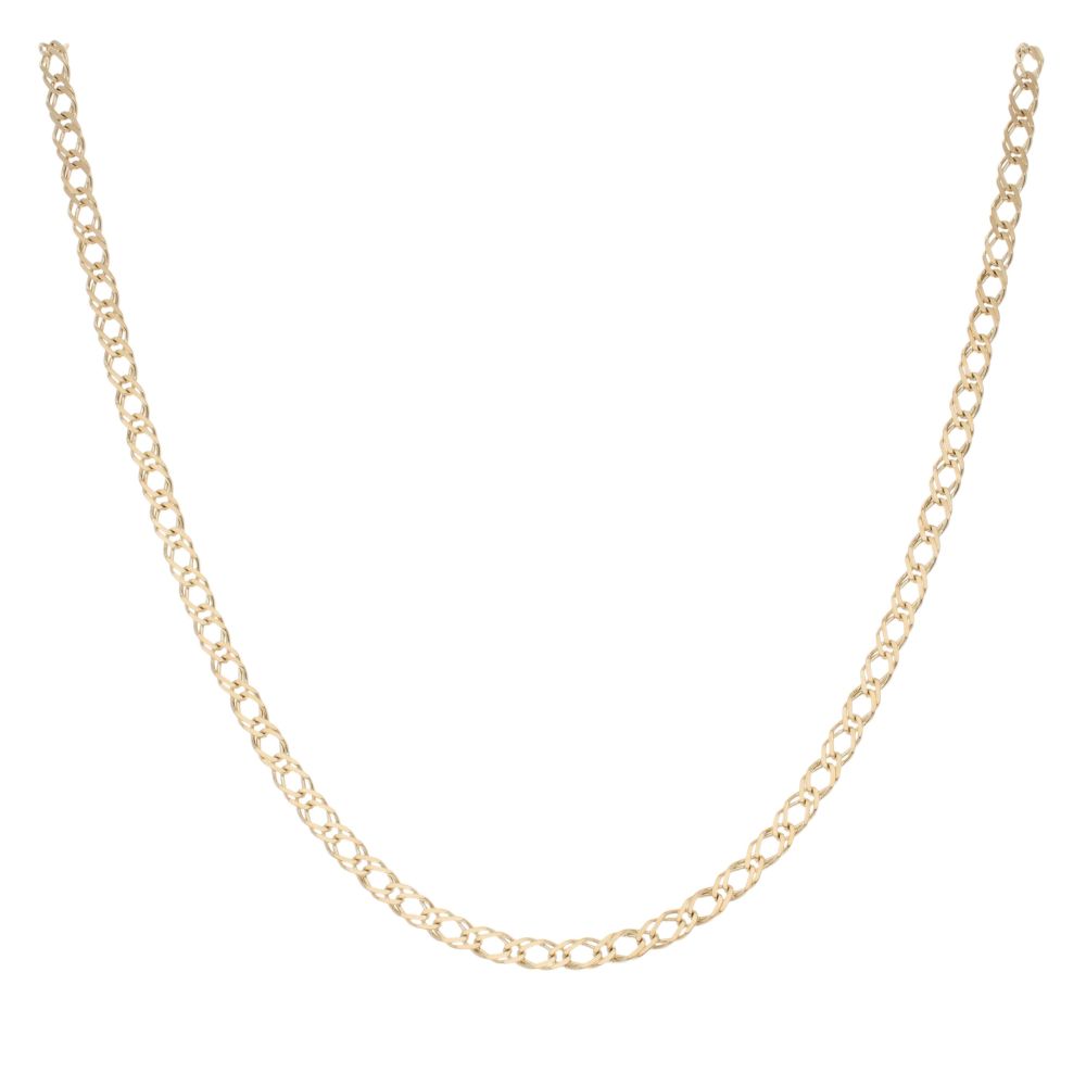 9ct Yellow Gold Double Curb Chain 24" RAMS998298092008 | Ramsdens Jewellery