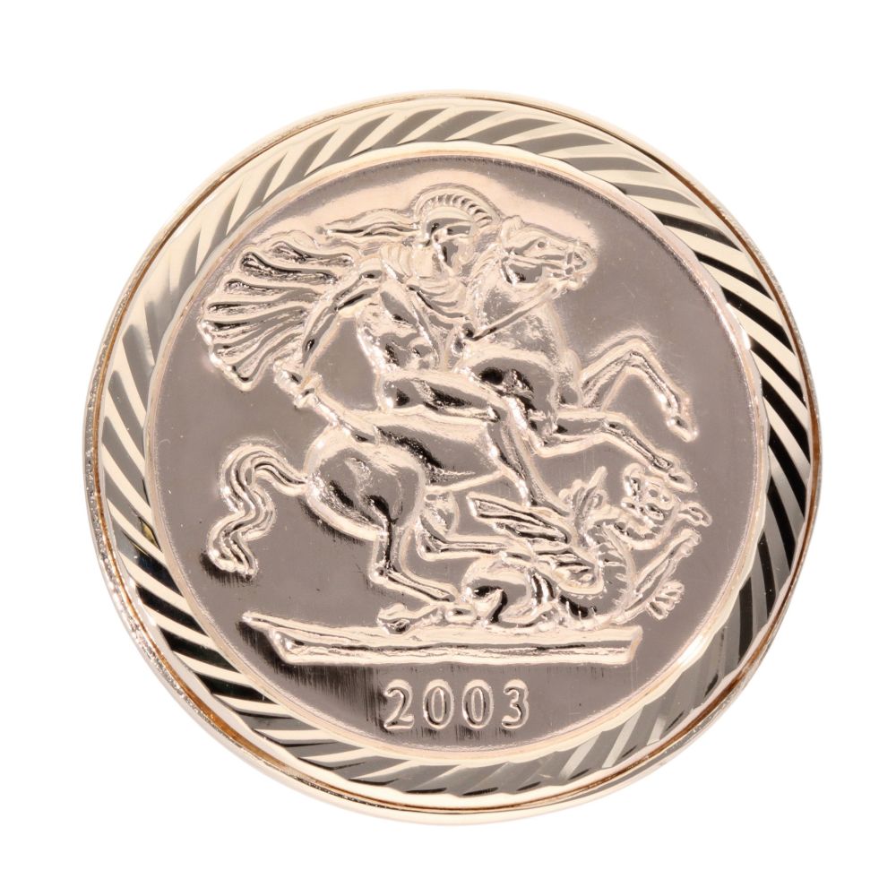 9ct Yellow Gold St George Coin Ring RAMS4430000052 | Ramsdens Jewellery