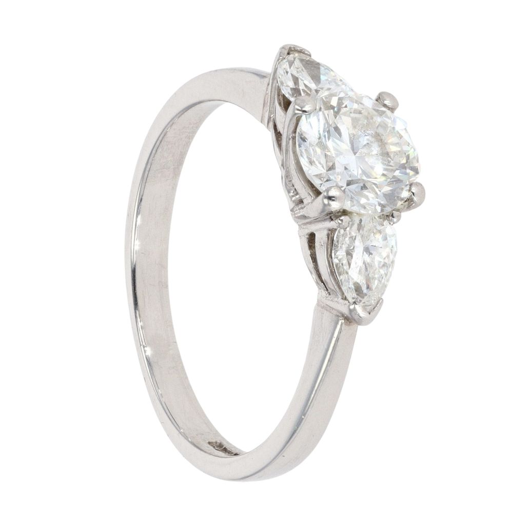 Platinum 1.50ct Diamond Trilogy Ring RAMS8380000917 | Ramsdens Jewellery