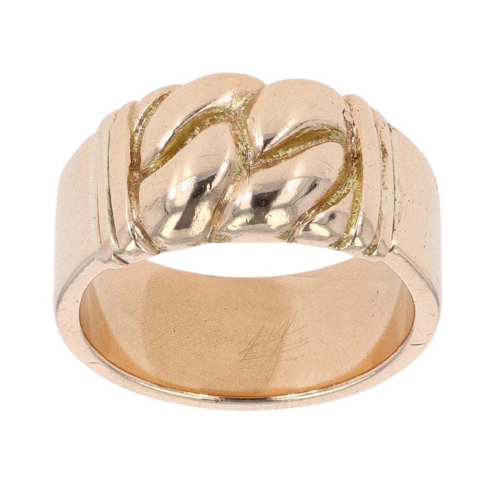 9ct Yellow Gold Patterned Band Ring RAMS206100509901 | Ramsdens Jewellery