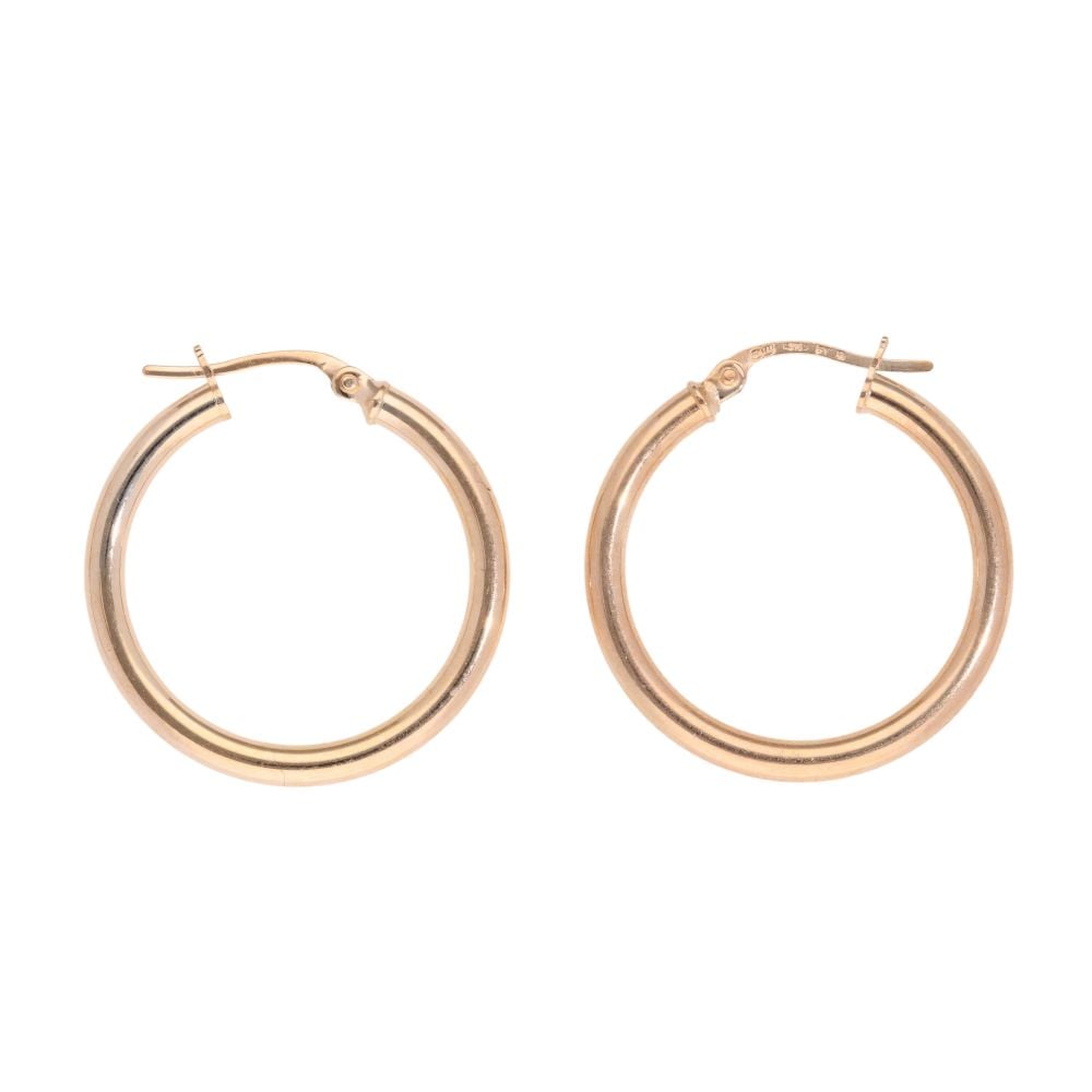9ct Yellow Gold Hoop Earrings RAMS2550000018 | Ramsdens Jewellery