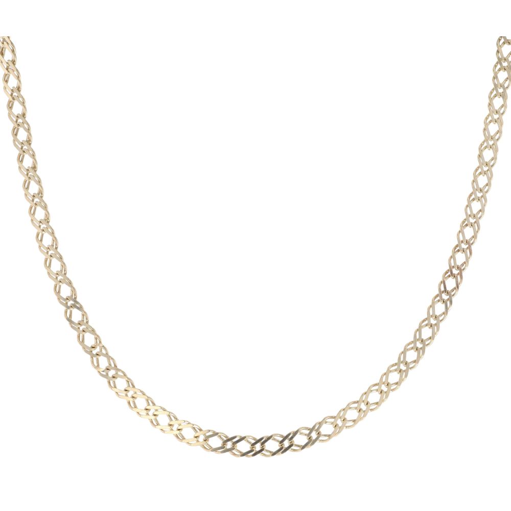9ct Yellow Gold Double Curb Chain 20" RAMS662362410002 | Ramsdens Jewellery