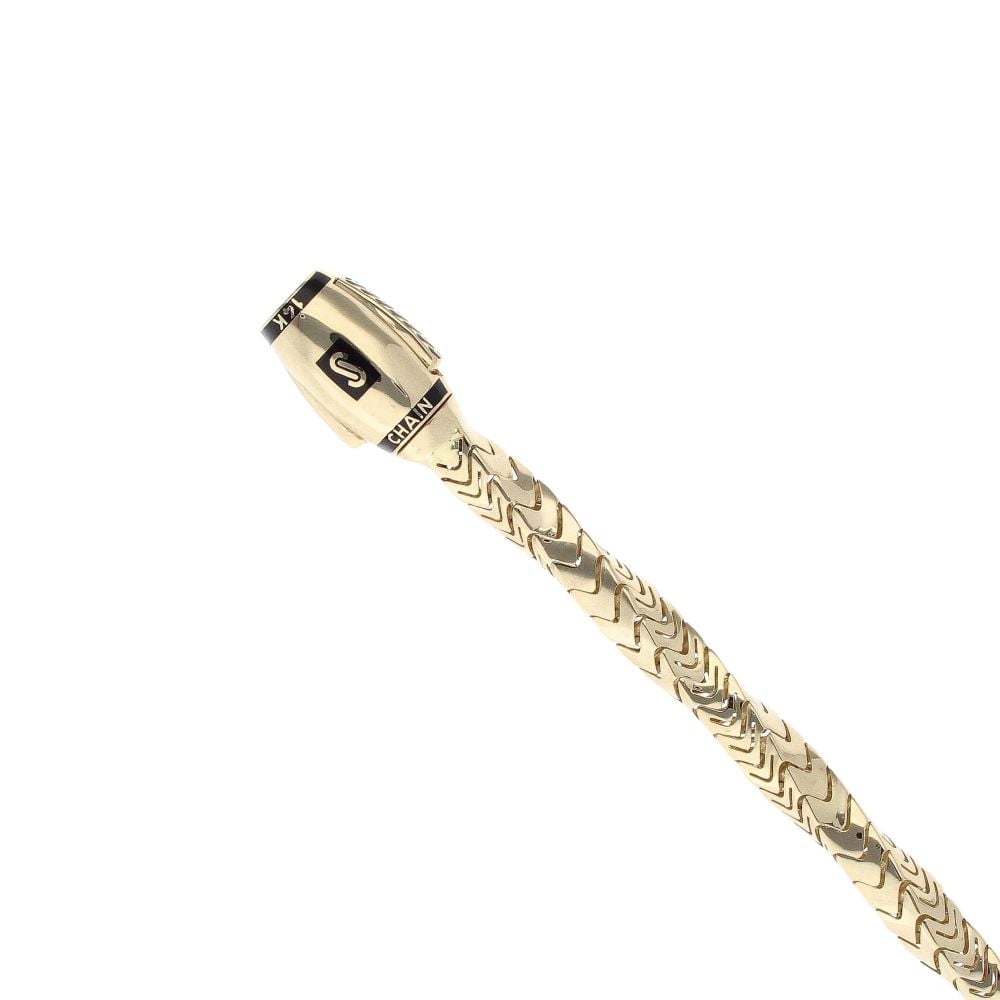 14ct Yellow Gold Monaco Spin Plain Lock Twist Bracelet 8 ...