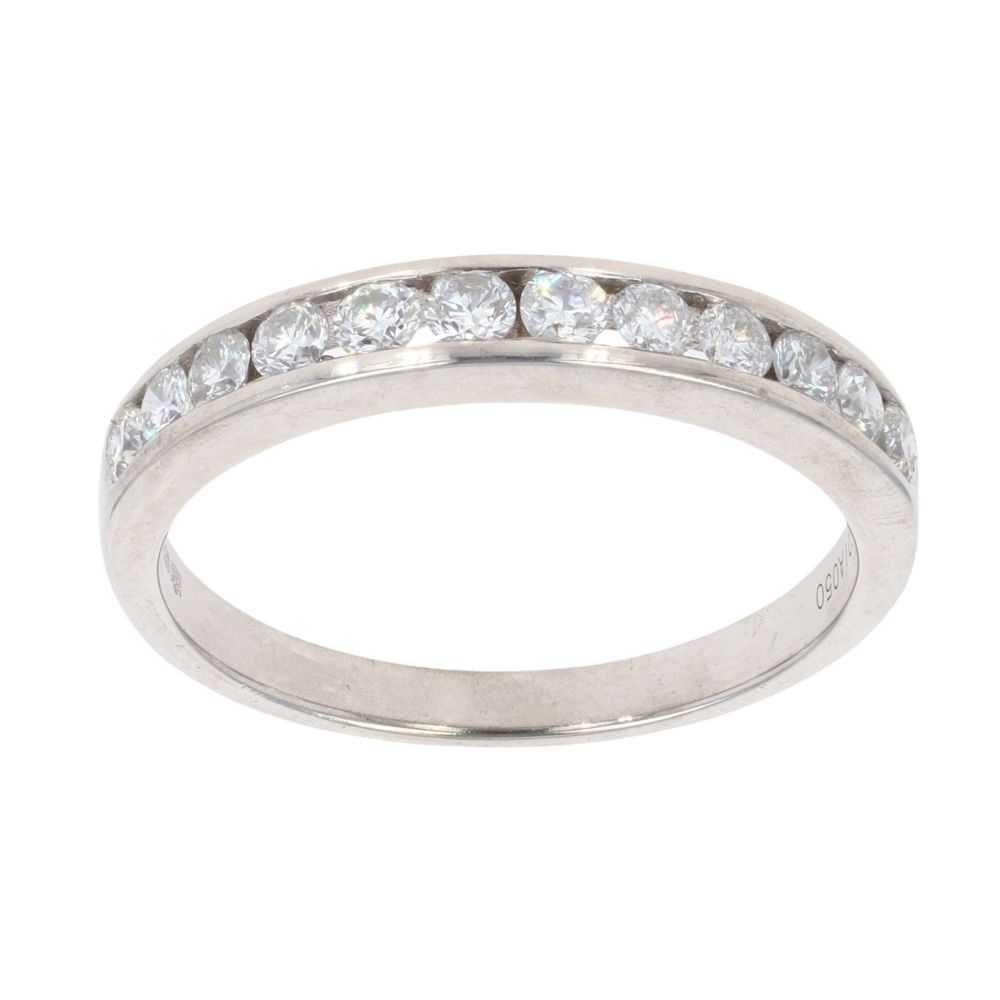 9ct White Gold 0.50ct Diamond Half Eternity Ring | Ramsdens Jewellery