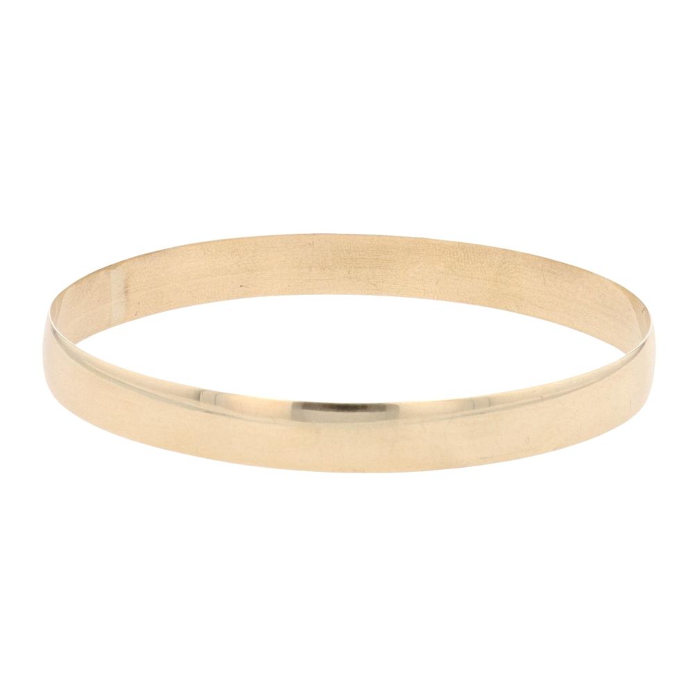 9ct Yellow Gold Plain Solid Bangle RAMS999352987003 | Ramsdens Jewellery