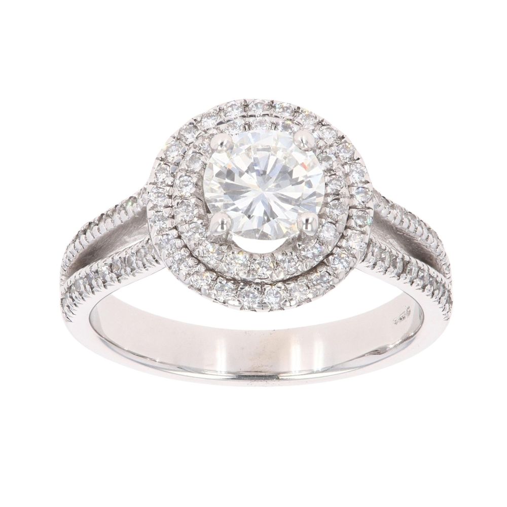 18ct White Gold 1.50ct Brilliant Cut Diamond Cluster Ring | Ramsdens Jewellery