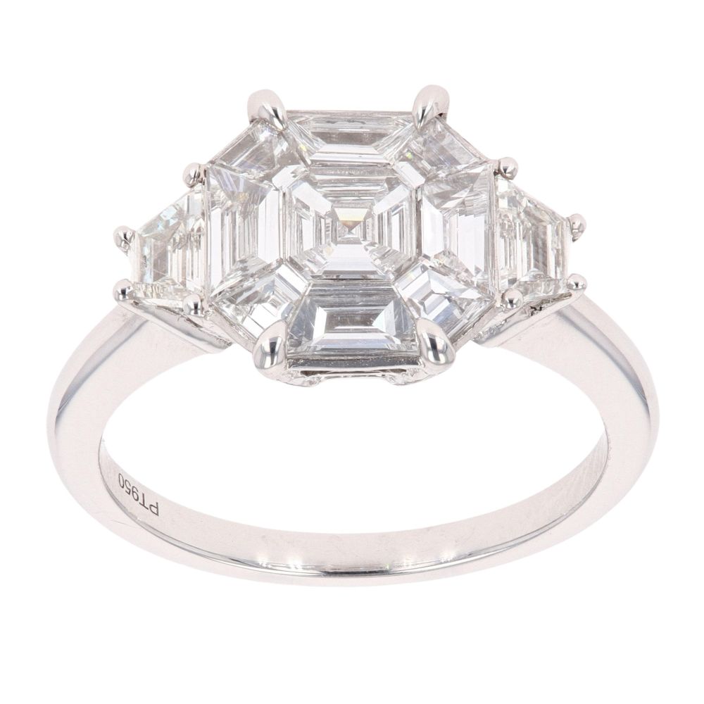 Platinum 1.71ct Pie Cut Diamond Ring RAMSSBRGO9039 | Ramsdens Jewellery
