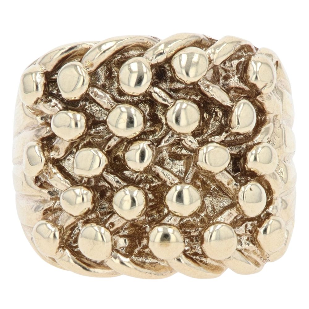 9ct Yellow Gold Five Row Keeper Ring RAMS981356654001 | Ramsdens Jewellery