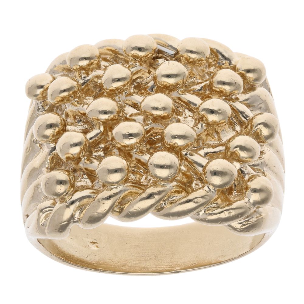 9ct Yellow Gold Five Row Keeper Ring RAMS206228679703 | Ramsdens Jewellery