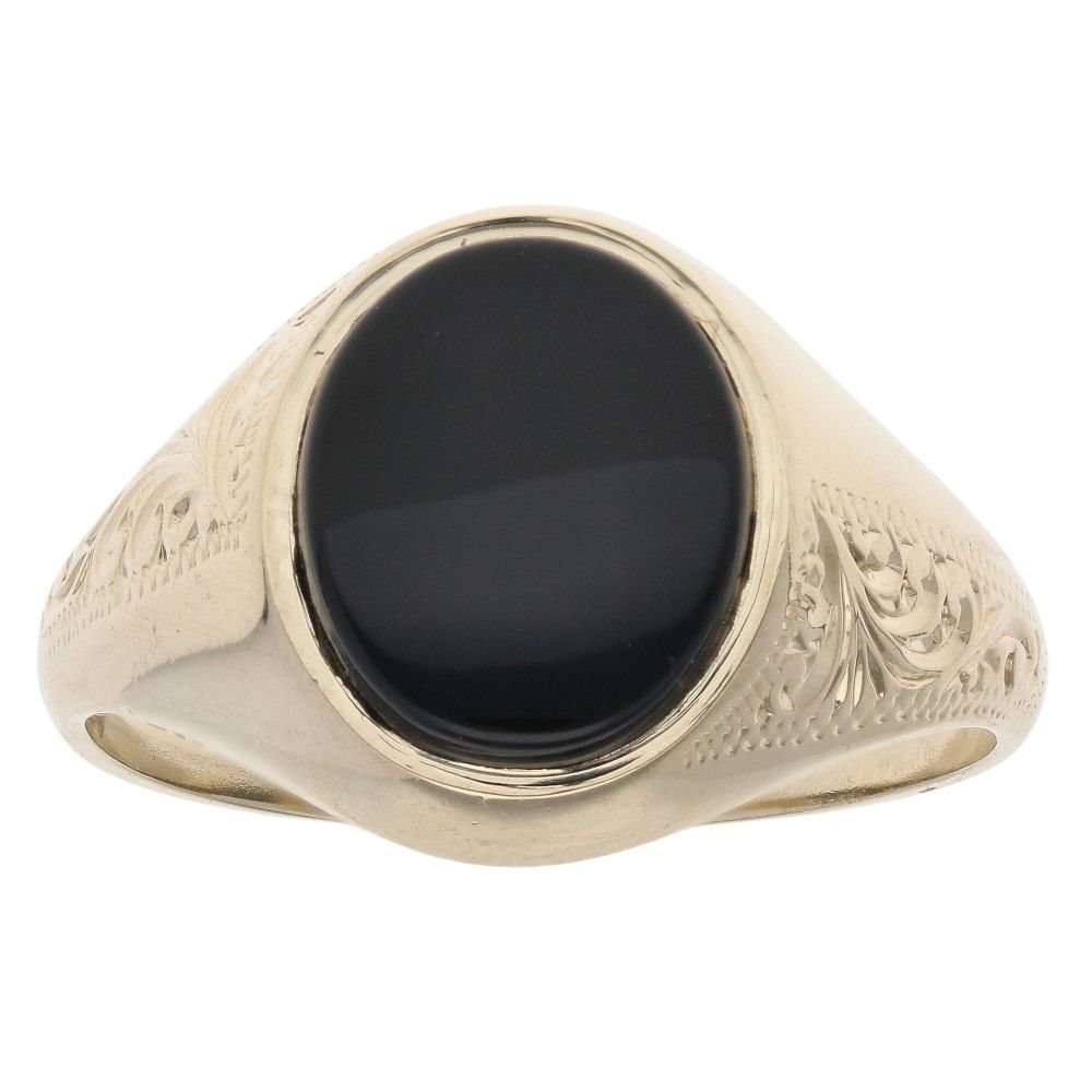 9ct Yellow Gold Signet Ring RAMS776352560002 | Ramsdens Jewellery