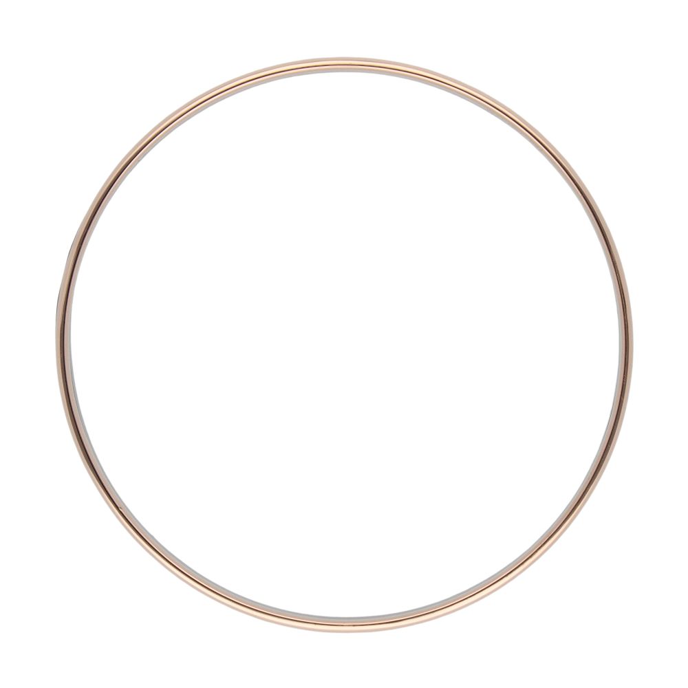 18ct Rose Gold And Platinum Plain Bangle RAMS206303375801 | Ramsdens ...