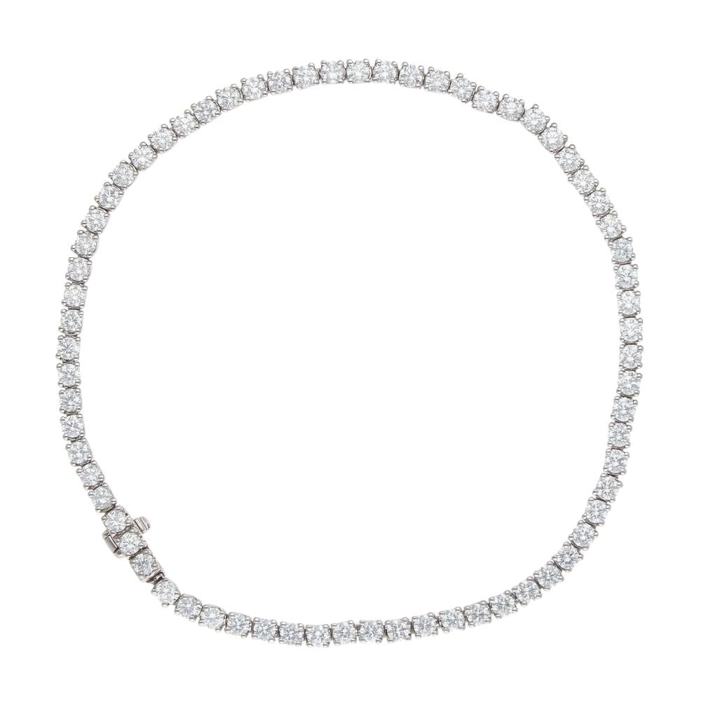 18ct White Gold 2.81ct Diamond Tennis Bracelet 7" RAMS836278791010 | Ramsdens Jewellery